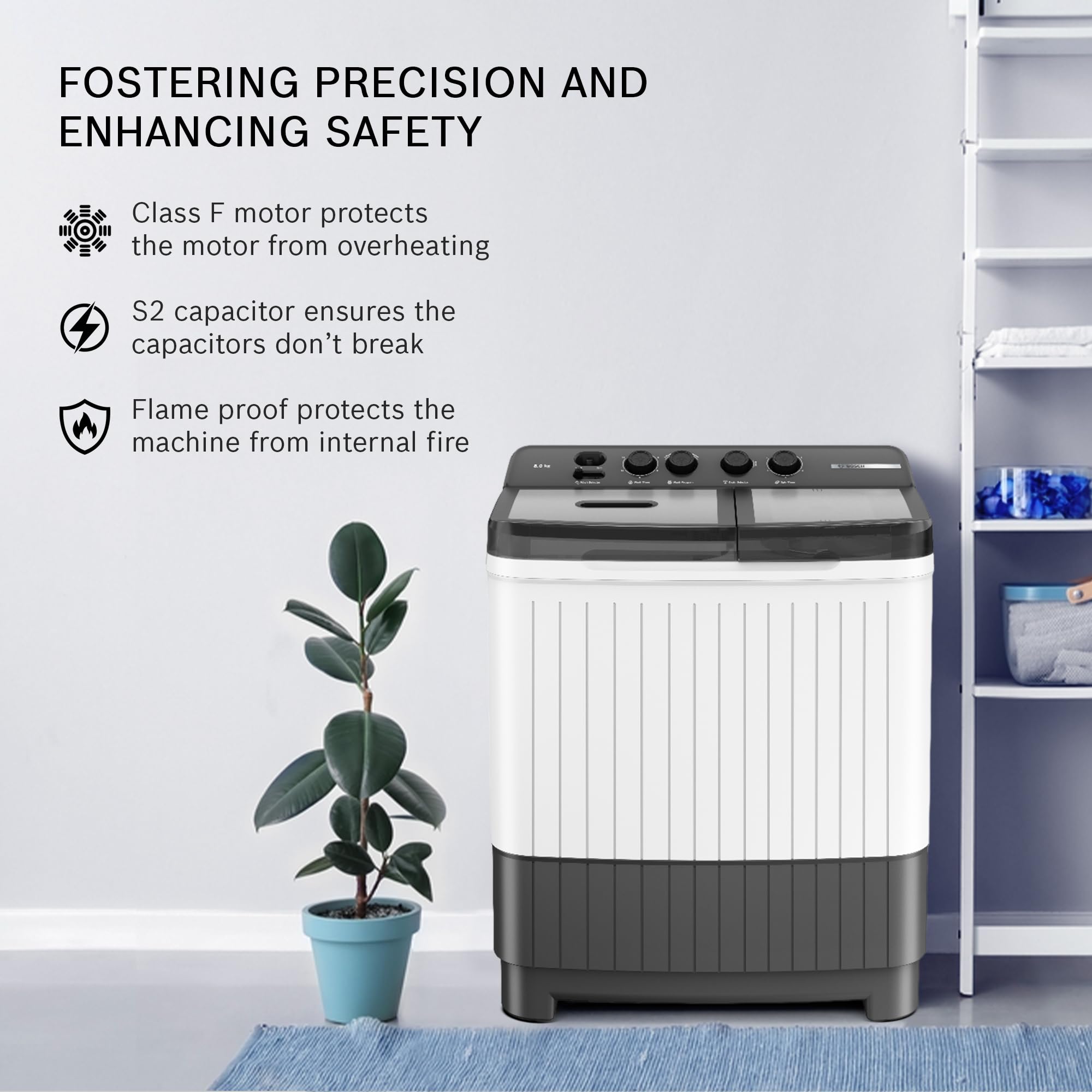 BOSCH 7.5 kg 5Star Semi Automatic Top Load Washing Machine with Vario ...