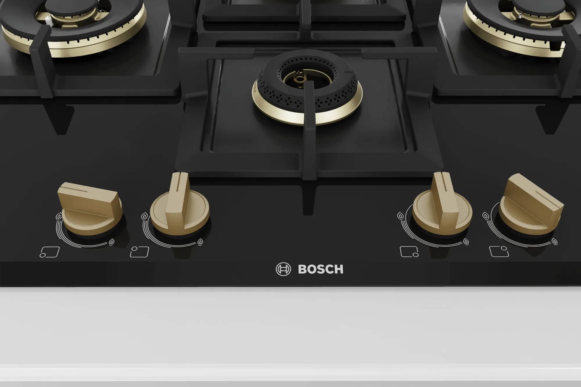 Bosch 75 cm 4 Burner Hob True Brass 2D (Matt Black) (PNI7B6F20I)