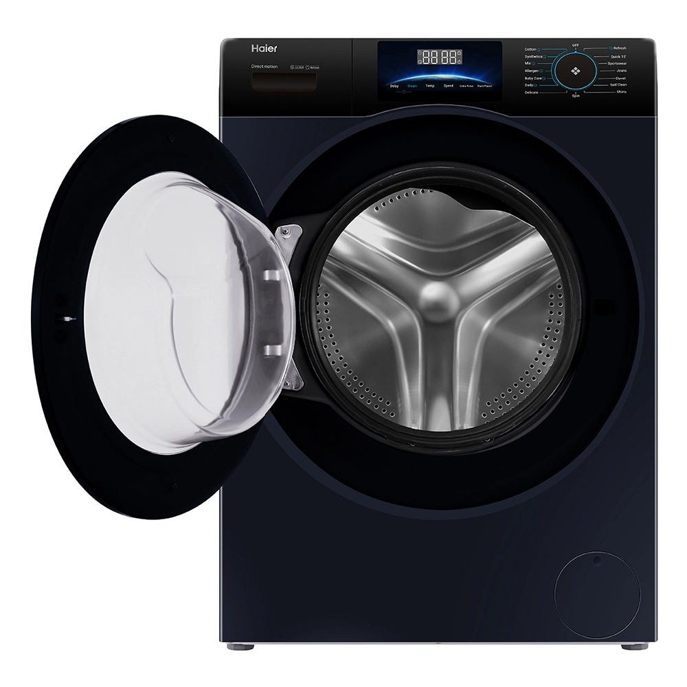 Haier 9 Kg 5 Star Fully Automatic Front Load Washing Machine (Black ...