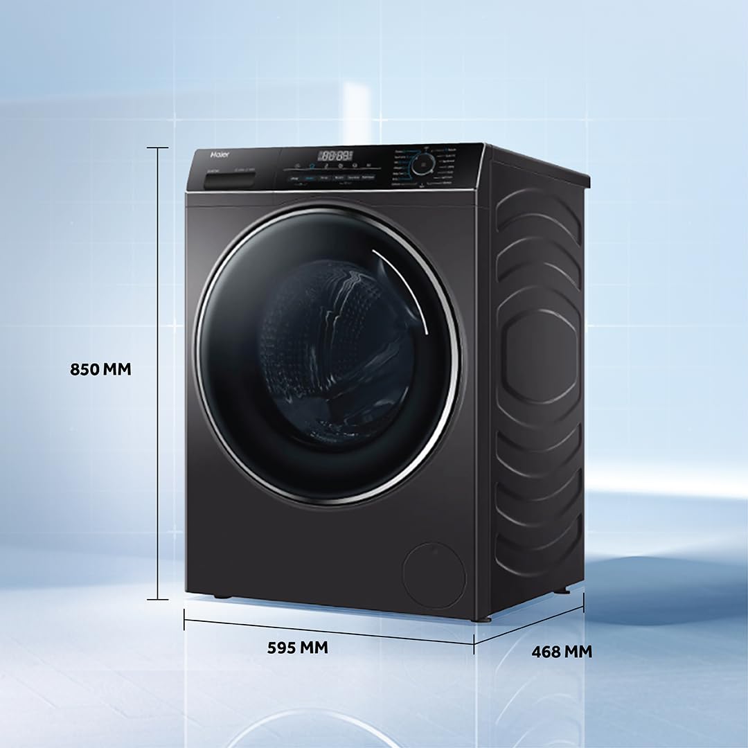 Haier 8 kg Front Load Fully Automatic Washing Machine With Wifi (Dark ...