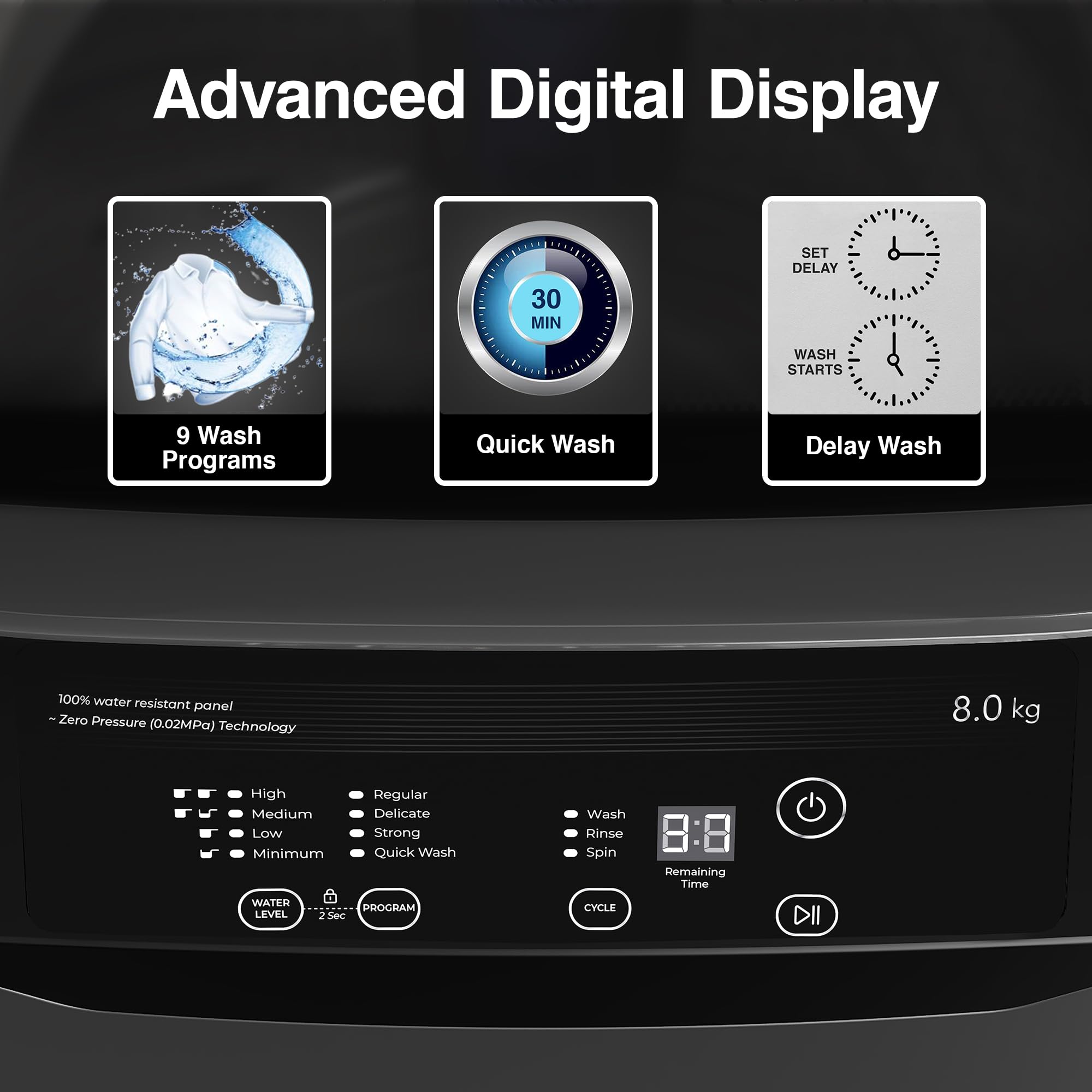 Godrej 8 Kg 5Star Fully Automatic Top Loading Washing Machine (Graphite ...