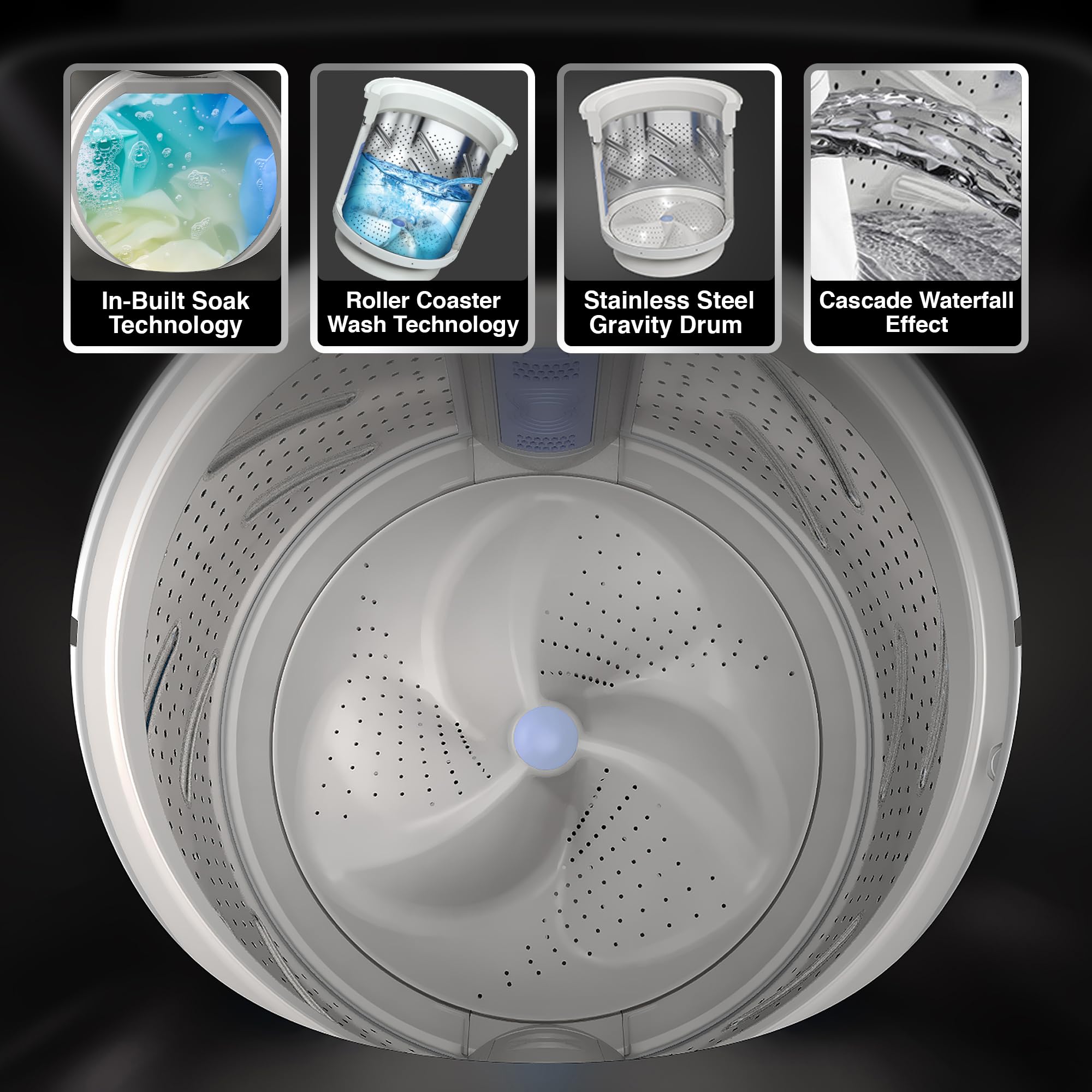 Godrej 8 Kg 5Star Fully Automatic Top Loading Washing Machine (Graphite ...