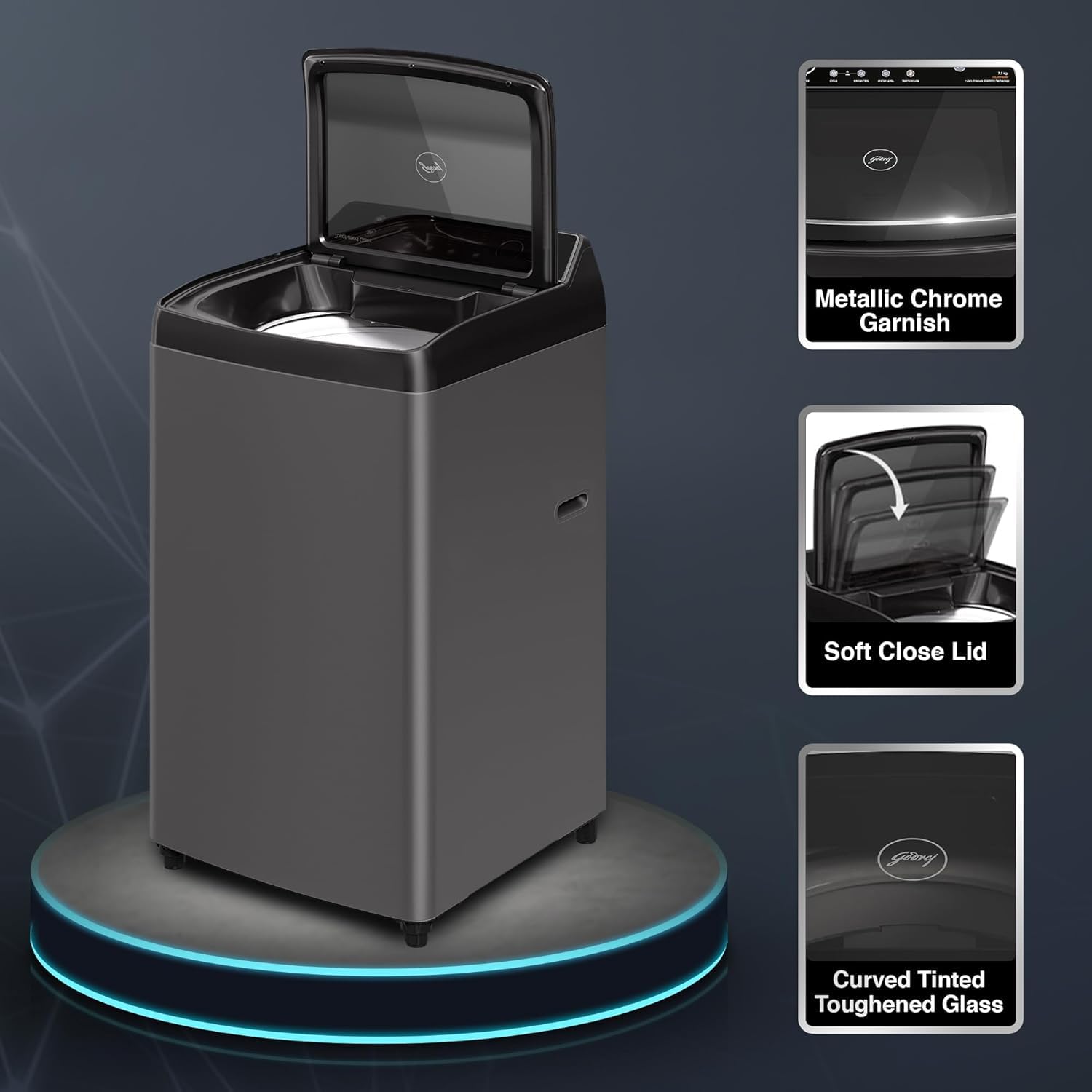 Godrej 8 Kg 5Star Fully Automatic Top Loading Washing Machine (Metallic ...