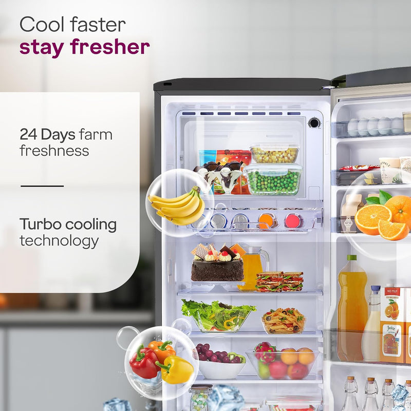 Godrej 268 L Direct Cool Single Door Refrigerator (Fossil Steel) (RD ...