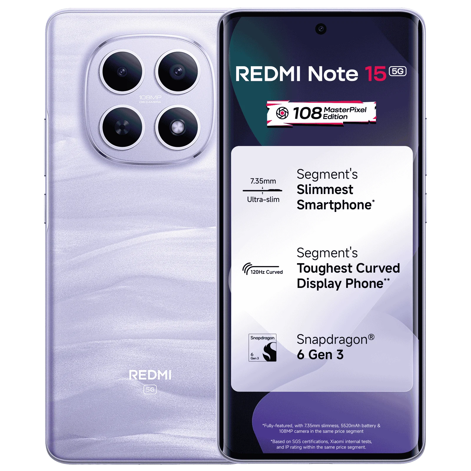 Xiaomi Redmi Note 15 5G (Mist Purple, 8GB, 256GB)