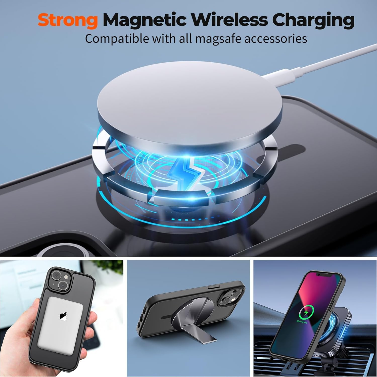 IPHONE 14 - APPLE - BELKIN 2024 - BACK CASE - CLEAR - MagSafe