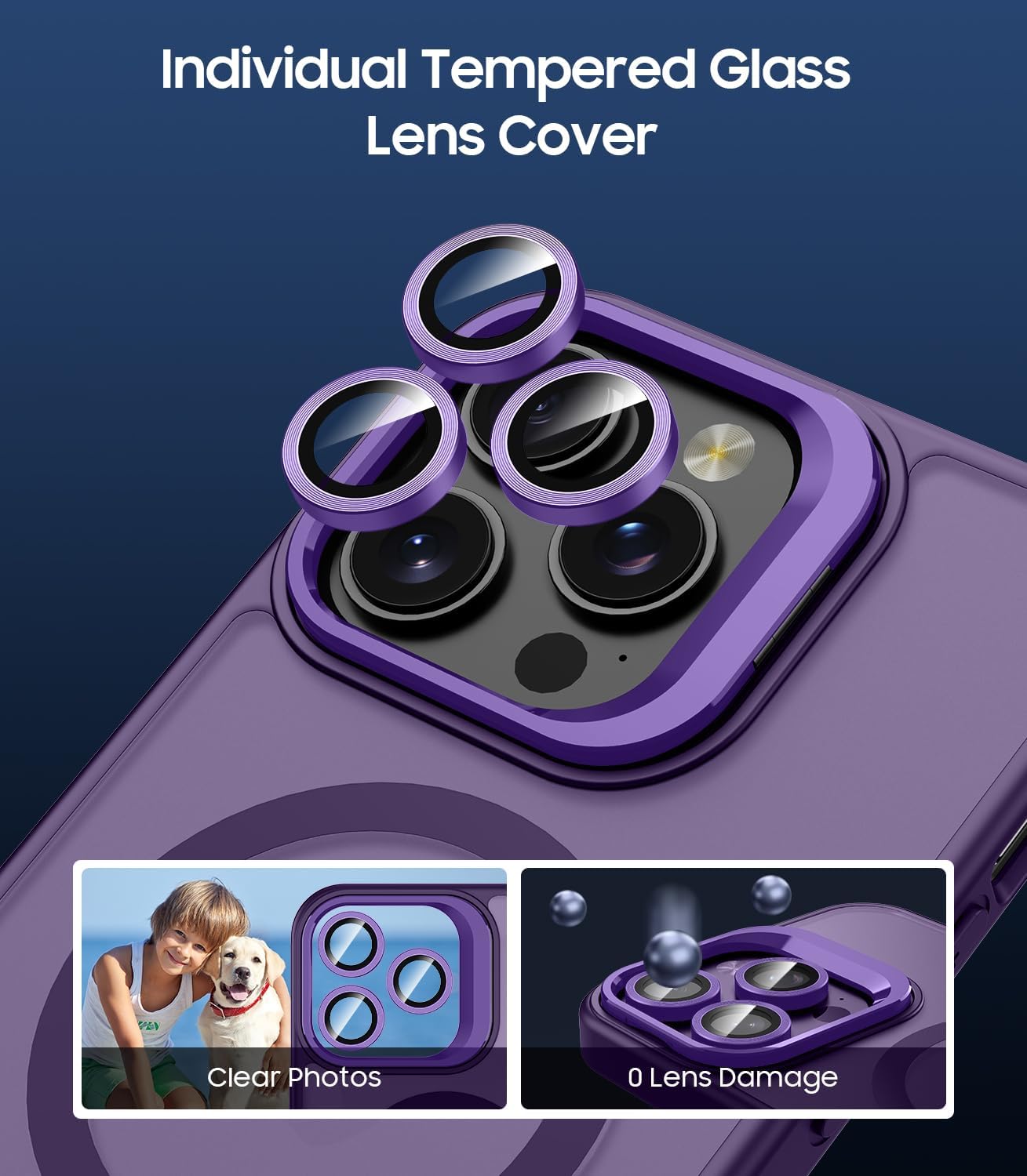 iPhone 14 Pro Max - iCon - Back Case - Purple