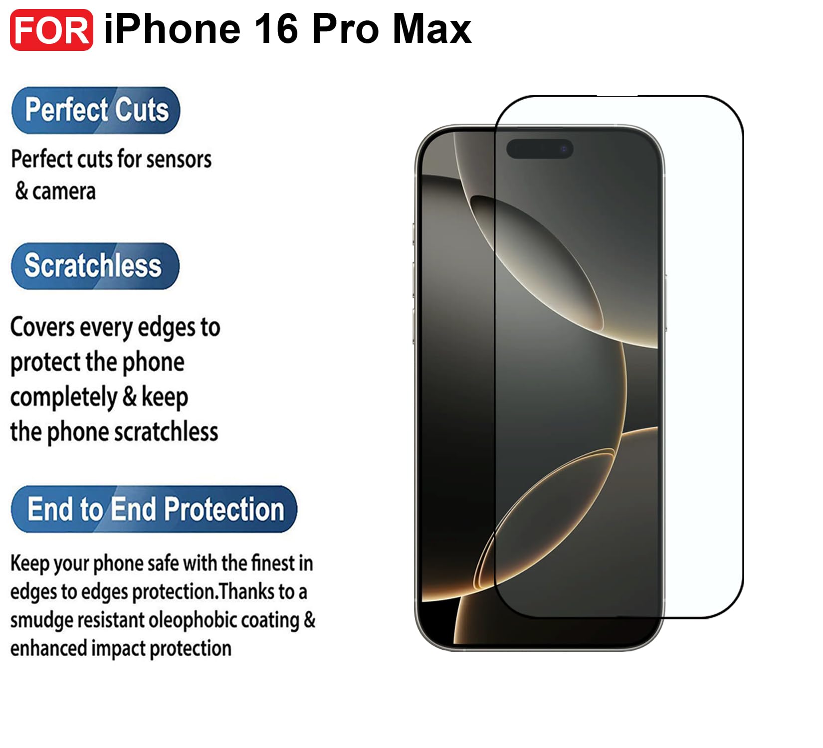 IPHONE 16 PRO MAX - APPLE - PLAN X 2025 - FULL TEMPERED Anti-Static