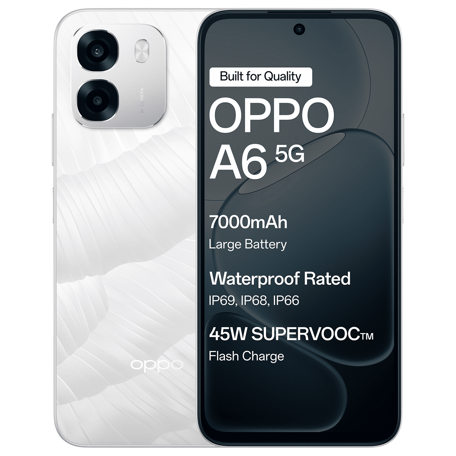 OPPO A6 5G (Ice White, 6GB, 256GB)