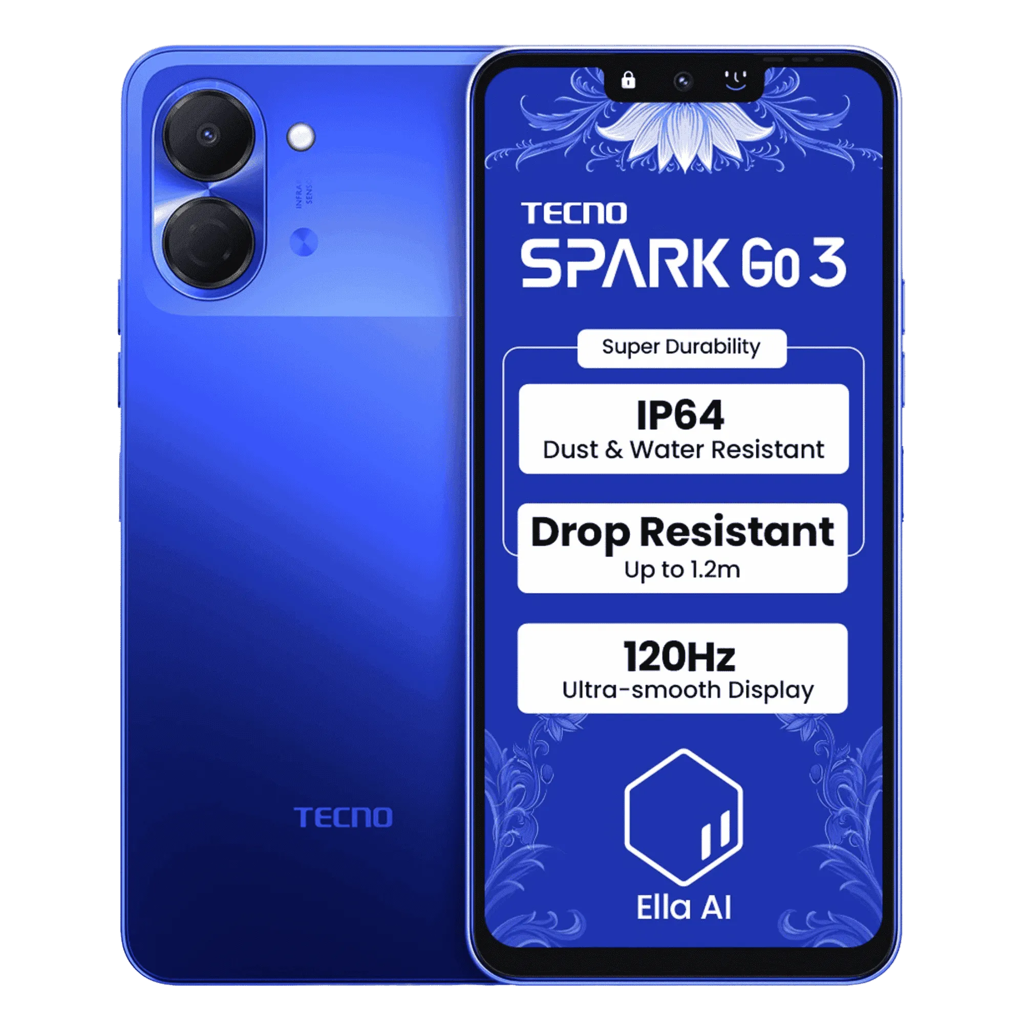 TECNO Spark Go 3 4G (Galaxy Blue, 4GB, 64GB)