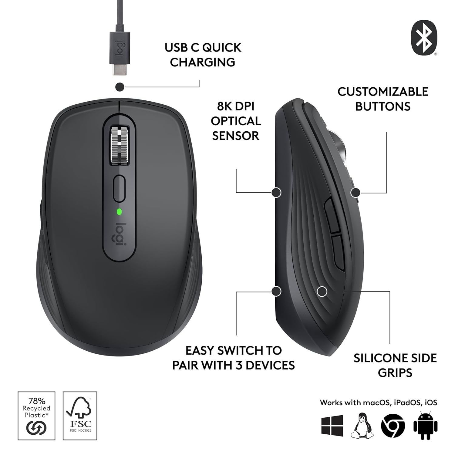 LOGITECH MOUSE MX ANYWHERE 3 - LOGITECH