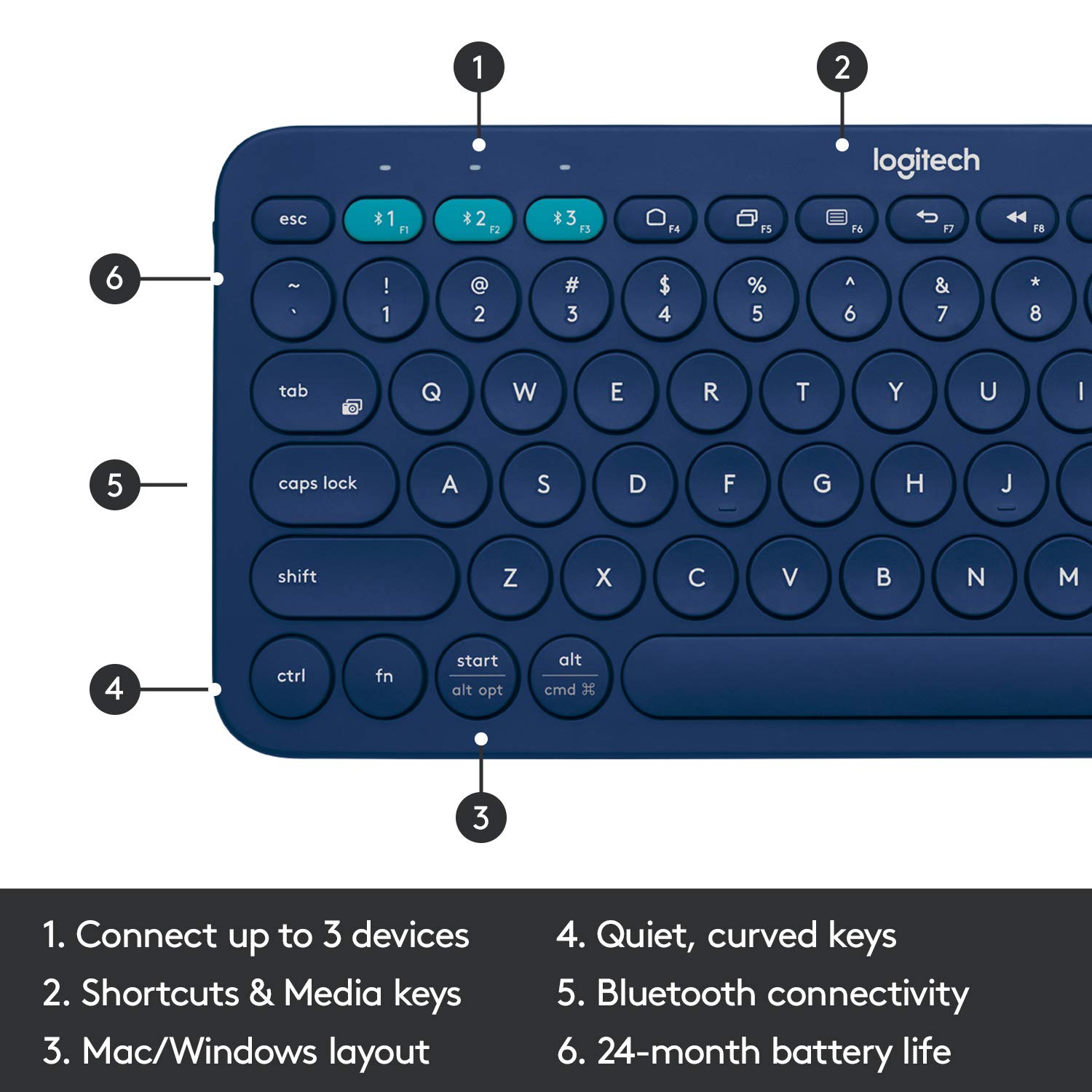 LOGITECH KEYBOARD K380 WIRELESS - LOGITECH